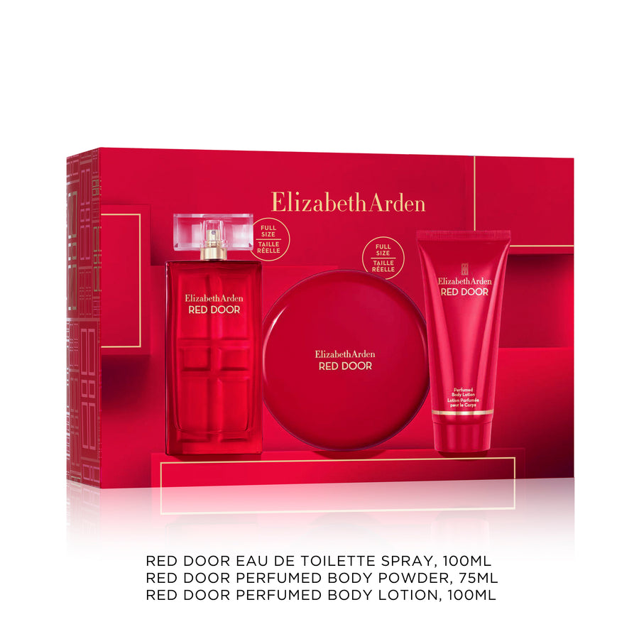 Red Door 100 ml Fragrance, Lotion & Body Powder Gift Set | Elizabeth ...